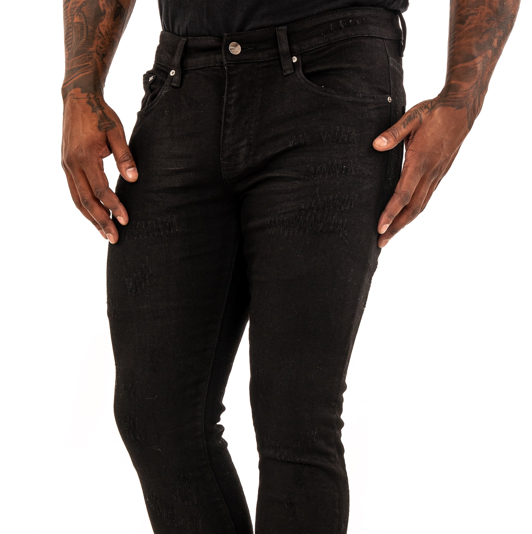 ESNTL LAB JEANS "ALPHA" MATTE BLACK – ESNTLLAB